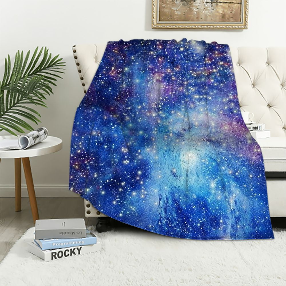 Chilfamy Outer Space Fuzzy Blanket Galaxy Kids Flannel Throw Blanket 3D ...