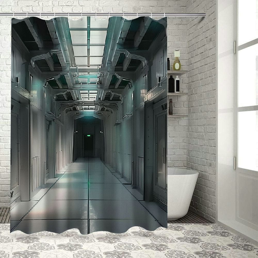 Chilfamy Outer Space Shower Curtain, Empire's Shuttle Orbit UFO Control ...