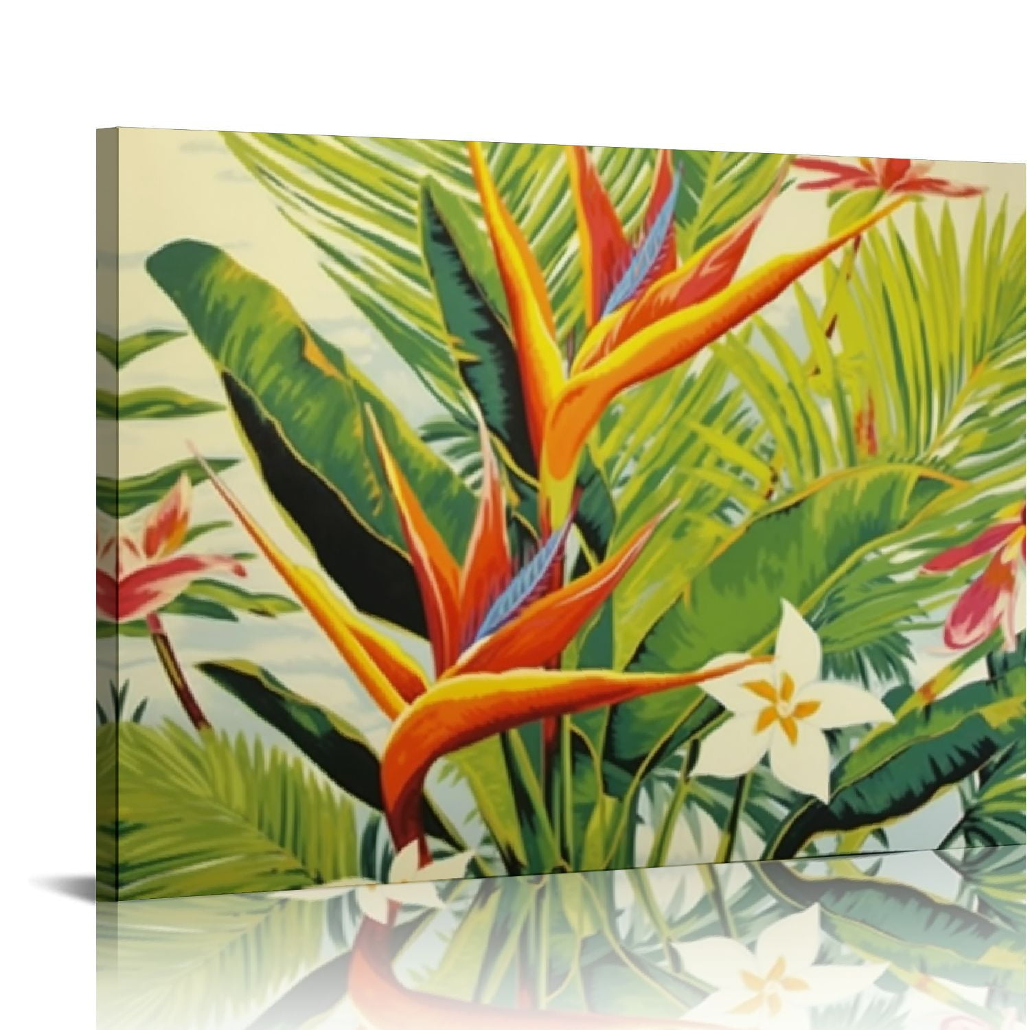 Chilfamy Palm Trees Bird of Paradise Wall Decor Canvas Prints Ready To ...