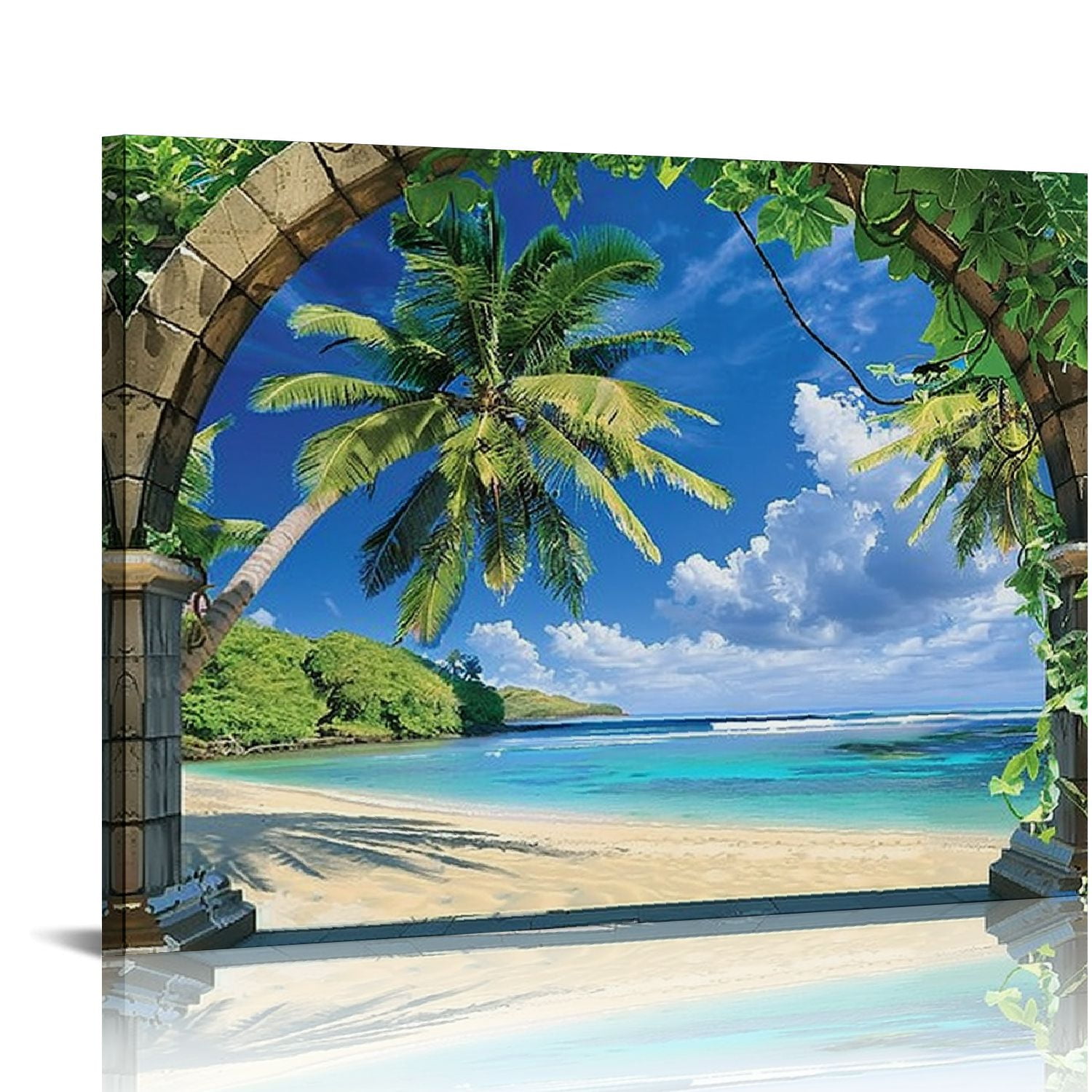 Chilfamy Palm Trees Canvas Prints Wall Art Ready to Hang for Home Decor ...