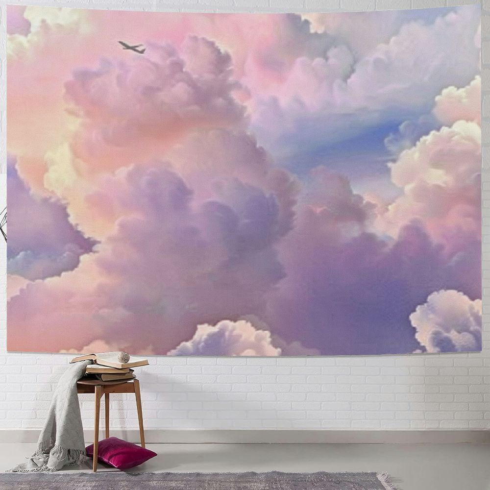 Chilfamy Pink Cloud Tapestry Colorful Abstract Clouds Natural Landscape ...
