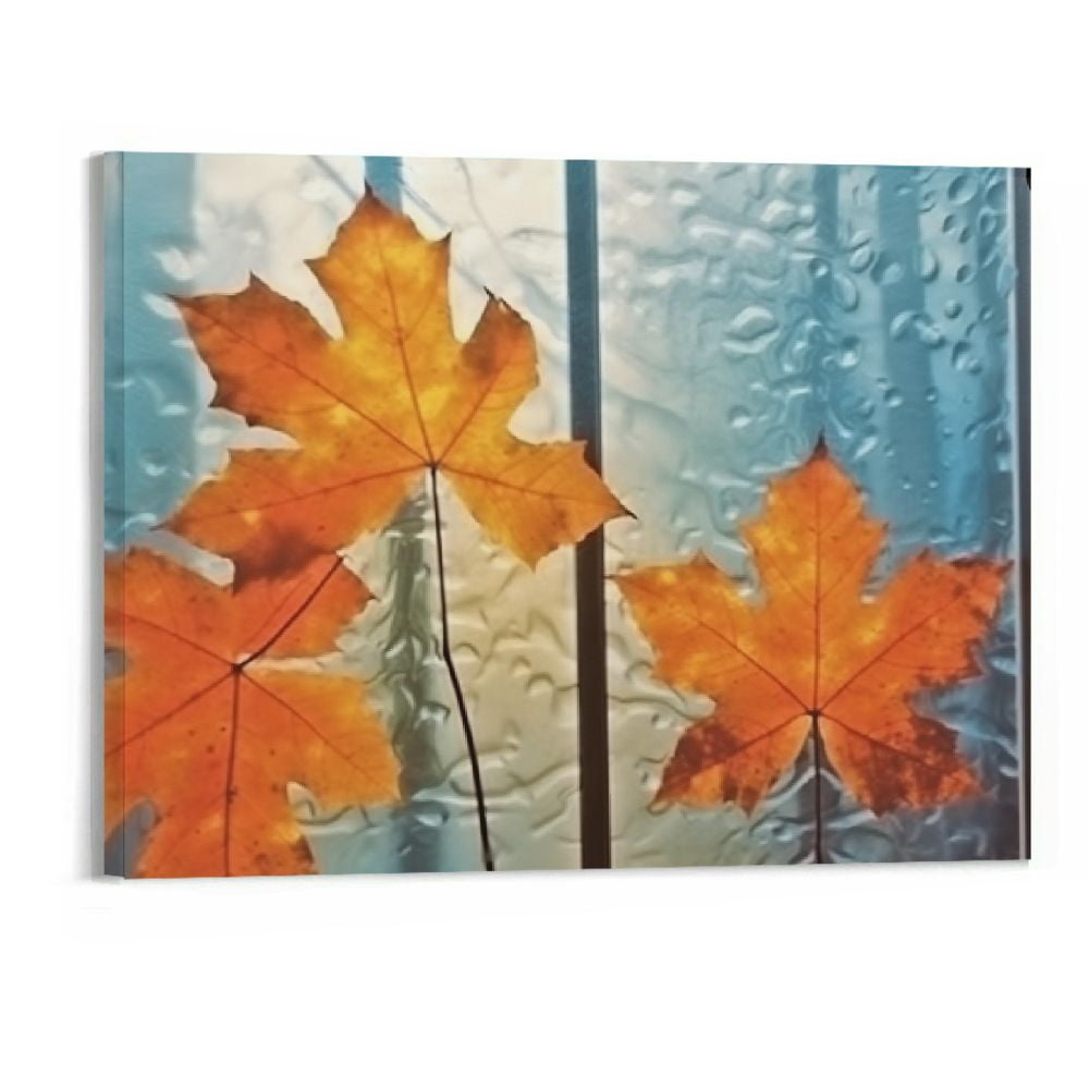 Chilfamy Print On Canvas Fall Decor Maple Leaf Canvas Wall Art Picture ...