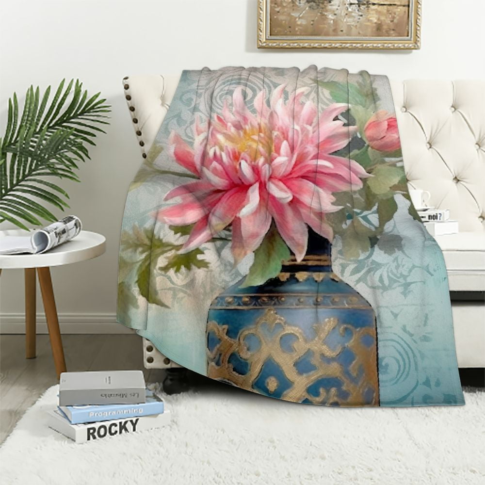 Chilfamy Qajar Art Cozy Throw Blanket for Bedroom Living Rooms Sofa ...