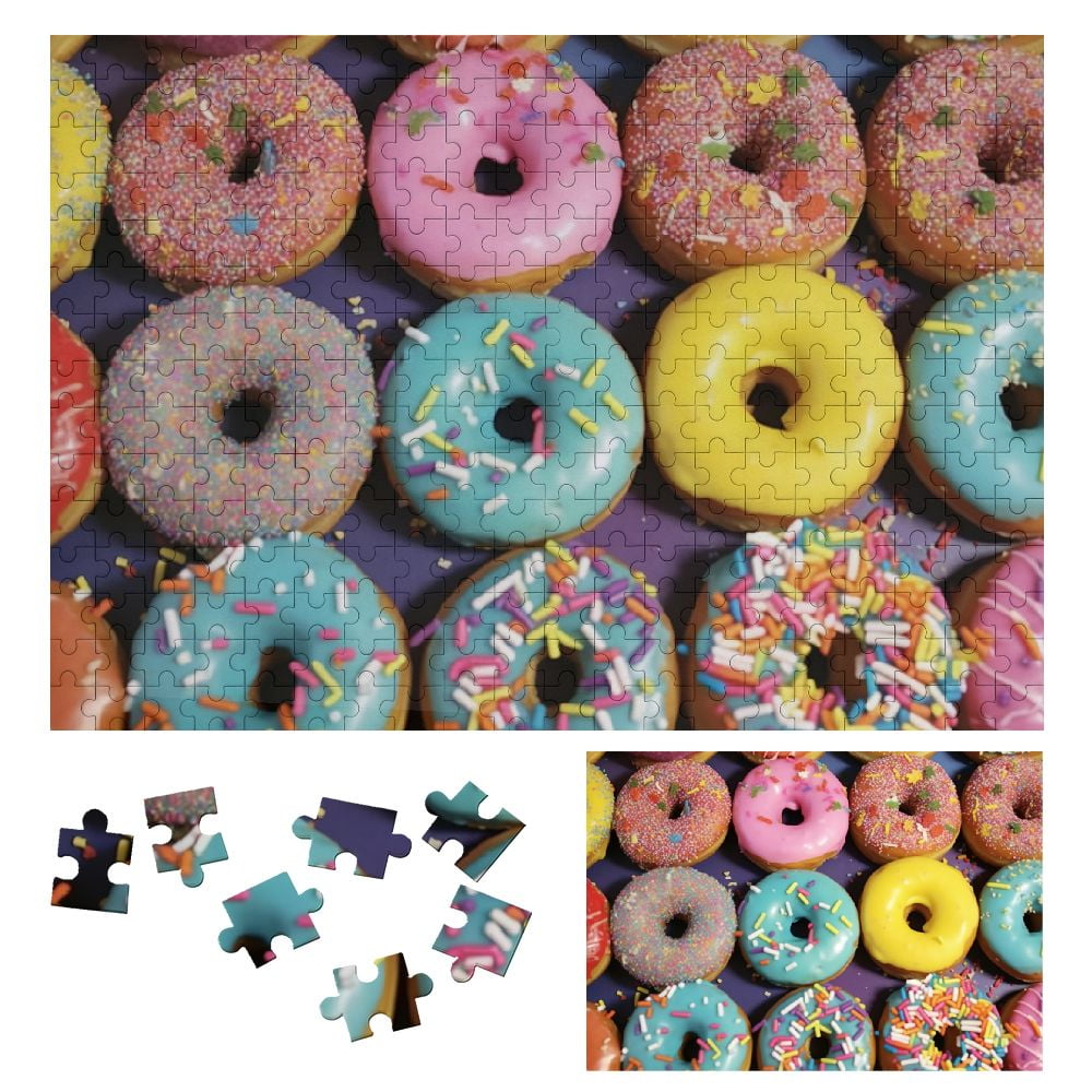 Chilfamy Rainbow Donut Jigsaw Puzzle - Amazing Colorful and Delicious ...