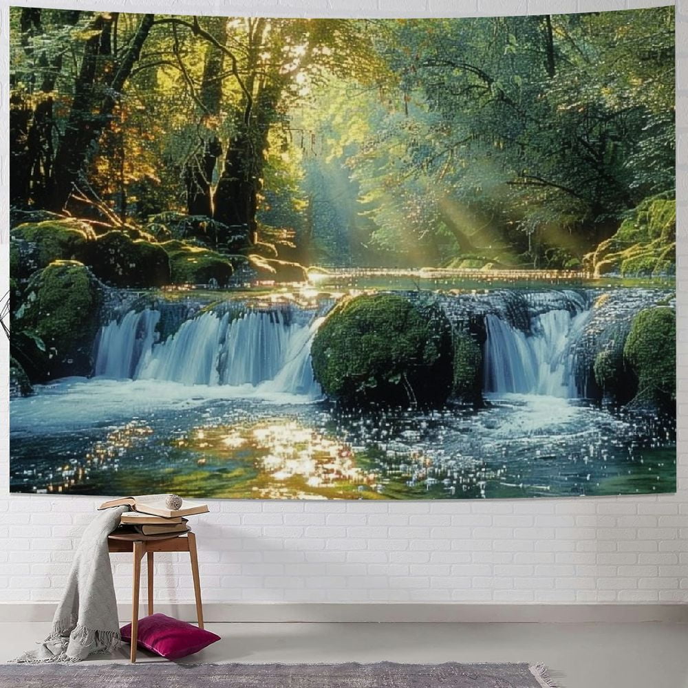 Chilfamy Rainforest Tapestry, Foliage Jungle Misty Mountains Waterside ...