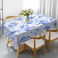 Chilfamy Rectangle Dining Tablecloth - Blue Tropical Fish Pattern Print ...