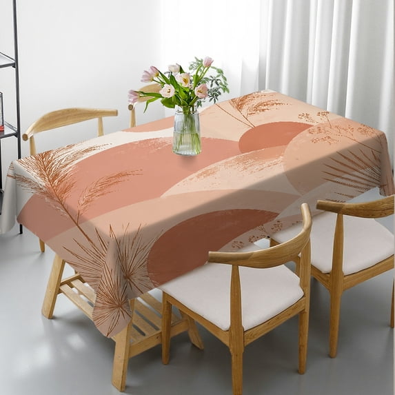 Chilfamy Rectangle Dining Tablecloth - Boho Desert Landscape With Sun ...