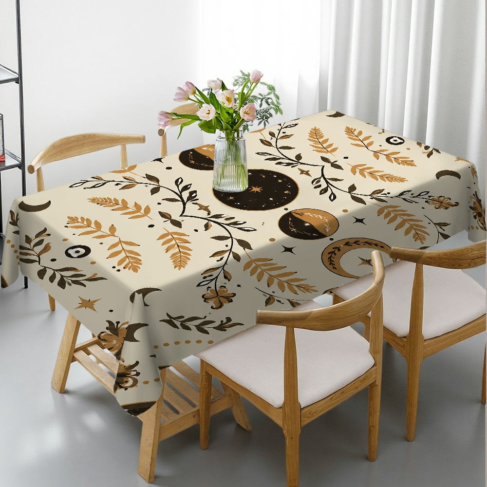 Chilfamy Rectangle Dining Tablecloth - Celestial Moon Phases with ...