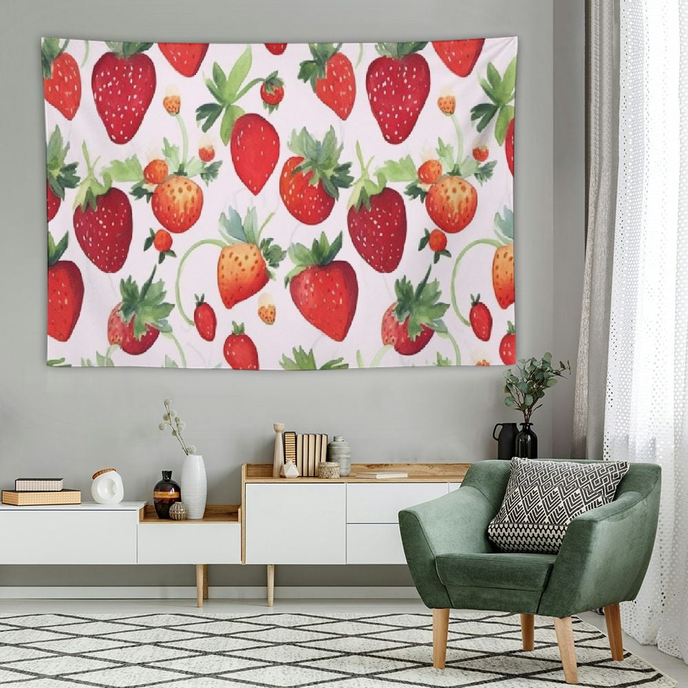 Chilfamy Red Strawberry Backdrops Supplies for Girls Birthday Party ...