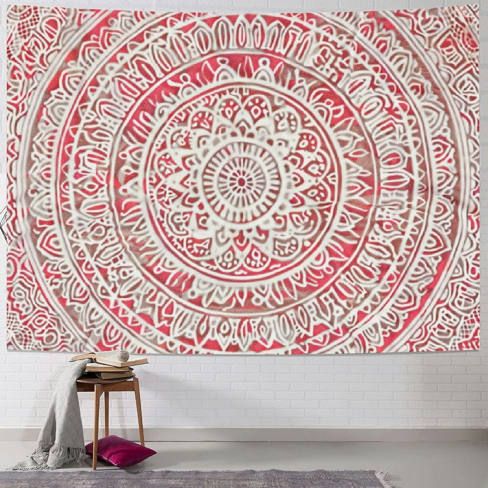 Chilfamy Rose Gold Elephant Mandala Tapestry For Bedroom- Aesthetic ...