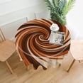 Chilfamy Round Tablecloth,Abstract Orange White Line Premium Polyester ...