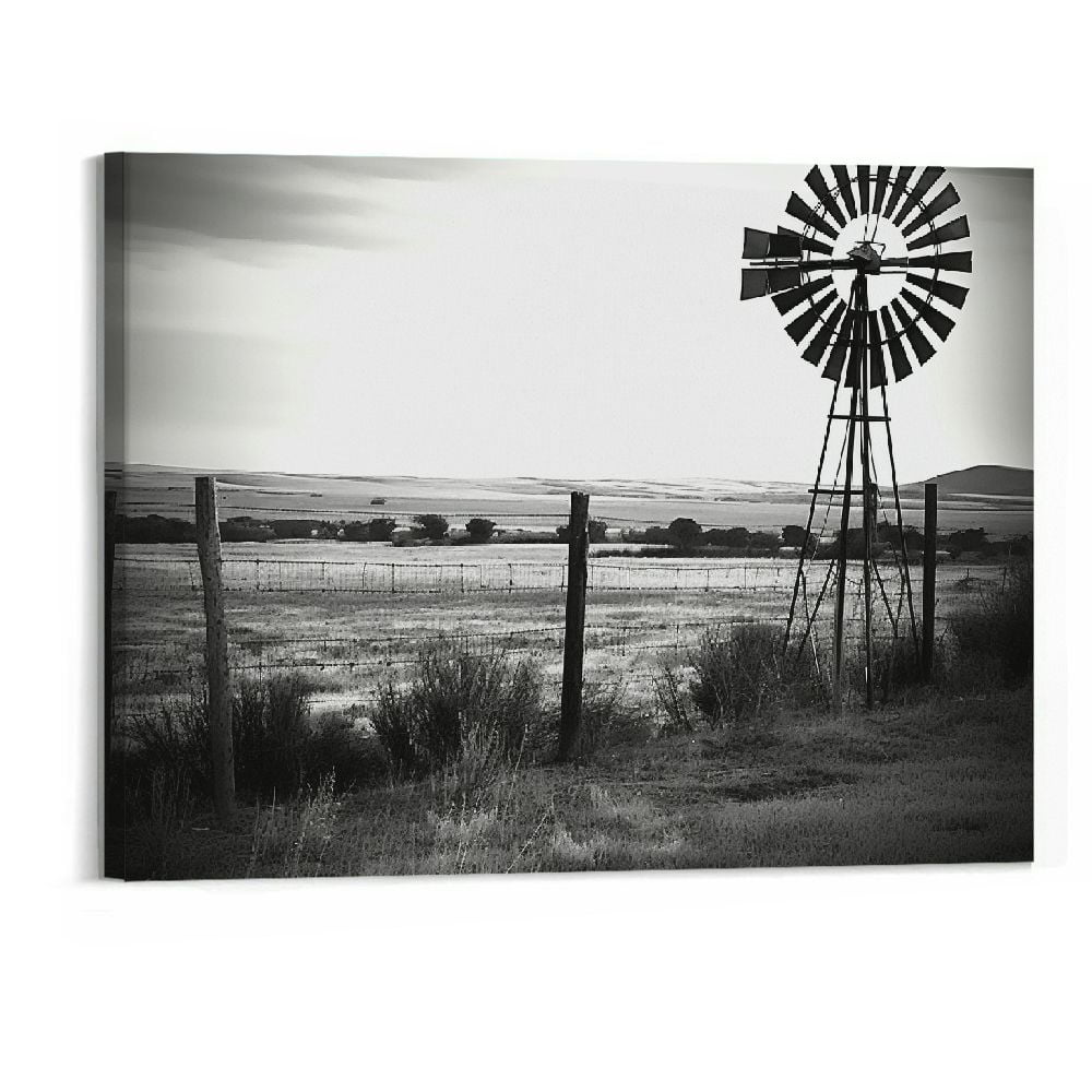 Chilfamy Rustic Windmill Pictures Wall Decor Modern Canvas Wall Art ...