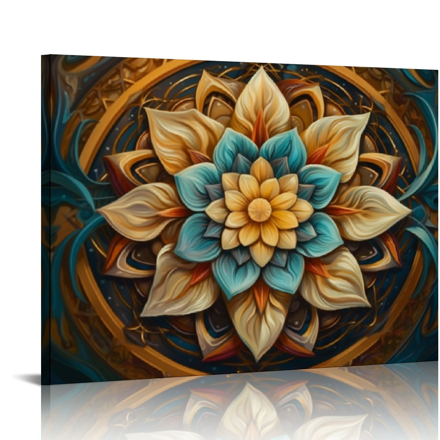 Chilfamy Sacred Geometry Canvas Wall Art Print Home Decor Living Room ...