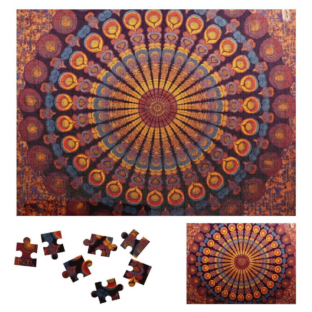 Chilfamy Sacred Geometry Wooden Unique Shapes Jigsaw Puzzle with ...