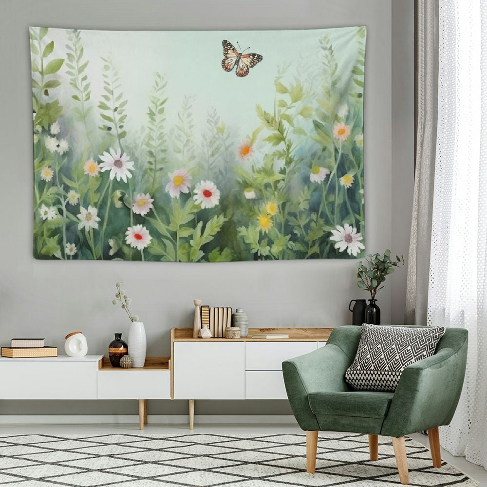 Chilfamy Sage Green Leaves Tapestry Eucalyptus Leaf Botanical Plant ...