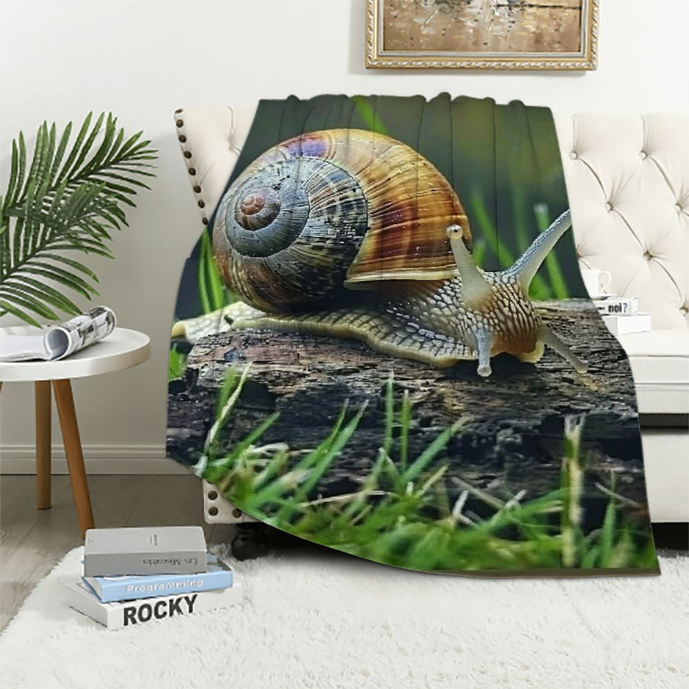 Chilfamy Snails Comfort Fur Throw Blanket - Soft, Warm, Cozy, Luxury ...