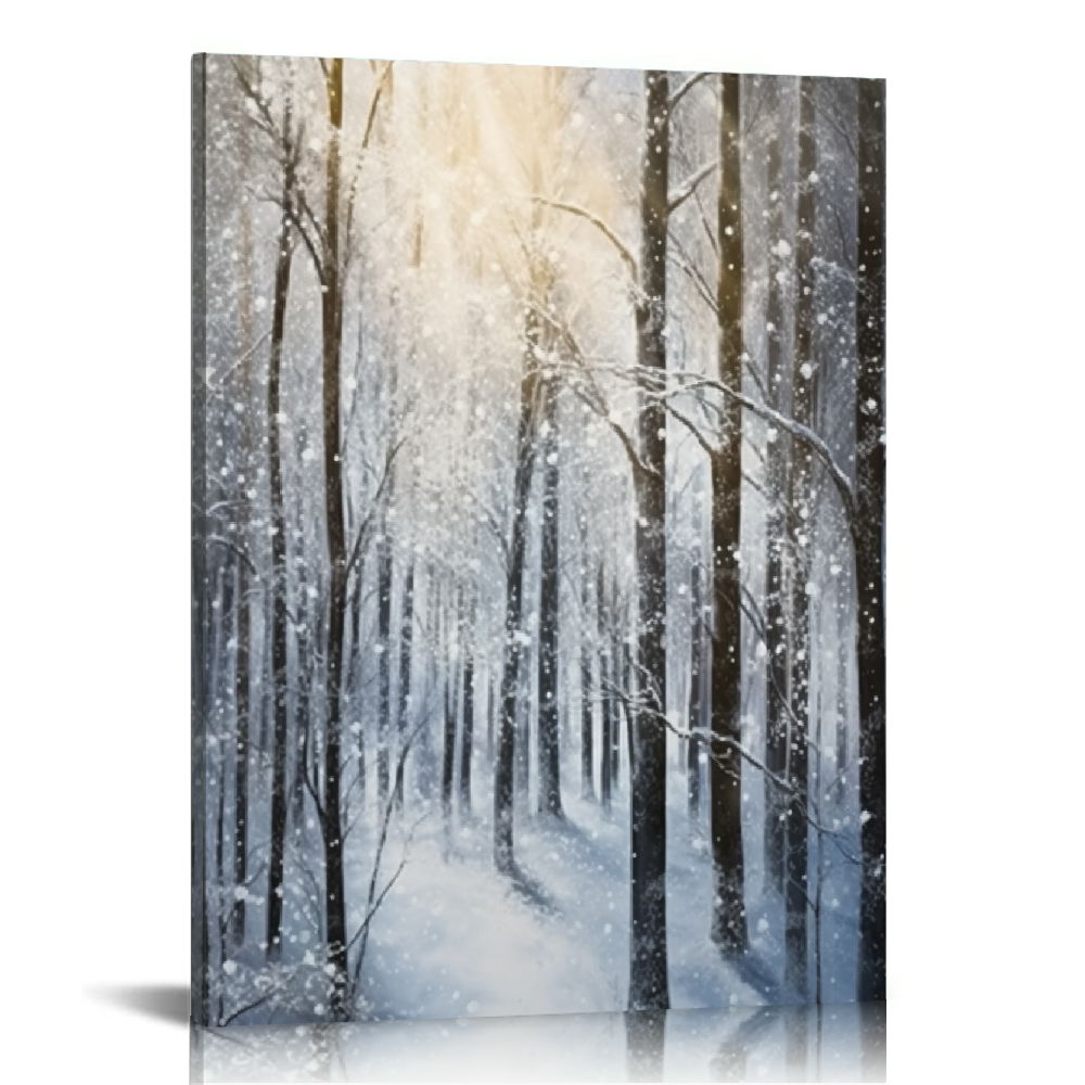 Chilfamy Snow Trees Winter Canvas Print Home Decoration Wall Art for ...