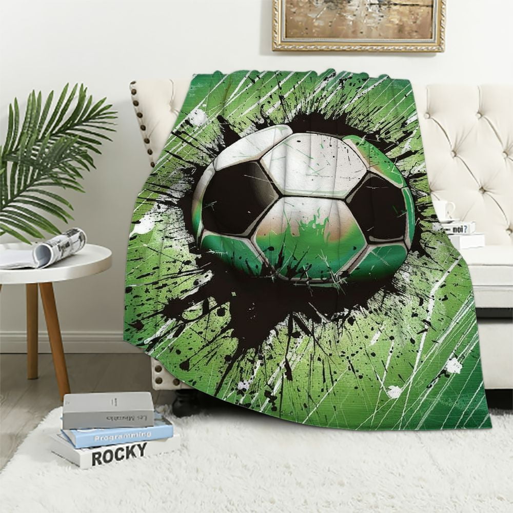 Chilfamy Soccer Blanket Gifts - Sports Throw Blanket for Soccer Lover ...