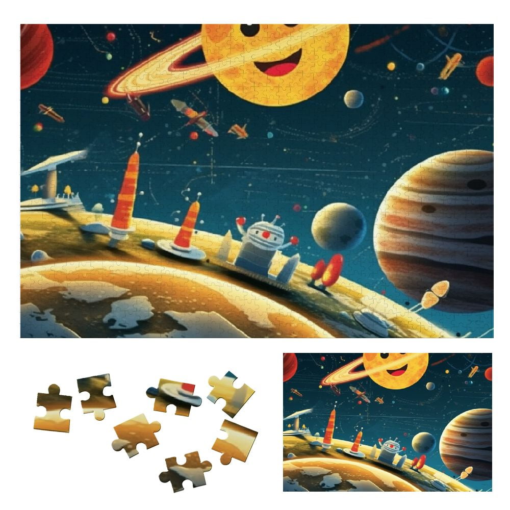 Chilfamy Solar System - Jigsaw Floor Puzzle Featuring Planets ...