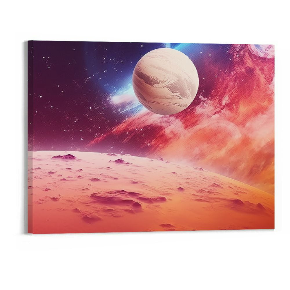Chilfamy Some planet in the universe Canvas Wall Art Picture 20x16in ...