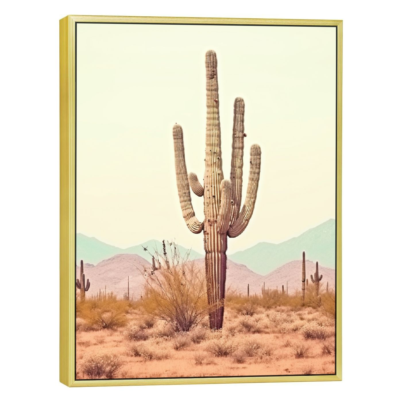 Chilfamy Sonoran Desert Landscape Wall Art Cactus Wall Art Decor ...
