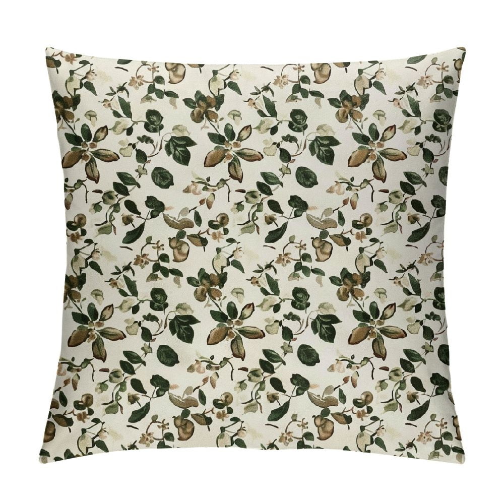 Chilfamy Spring Daisy Floral Pillow Covers Sage Green Brown Beige ...