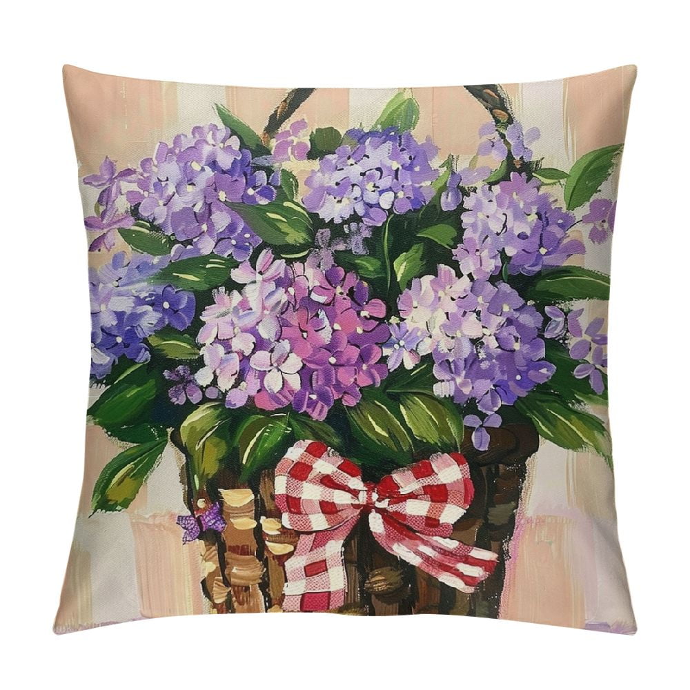 Chilfamy Spring Pillow Covers Hydrangeas Flower Spring Pillow Cases for ...