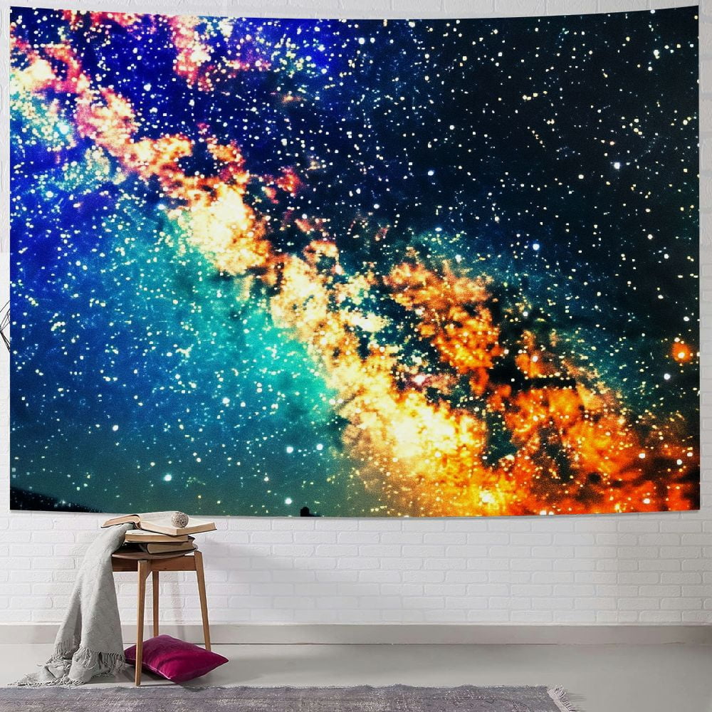 Chilfamy Starry Sky Tapestry Galaxy Planet Universe Tapestry Wall ...