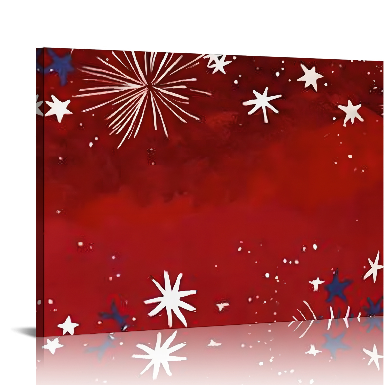 Chilfamy Stars Fireworks Wall Decor Canvas Print Ready To Hang Art ...