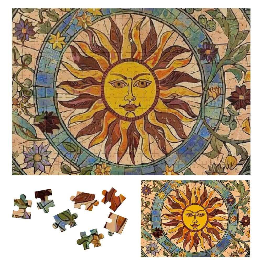 Chilfamy Sunflower Wooden Jigsaw Puzzle for Adults - Challenging and ...