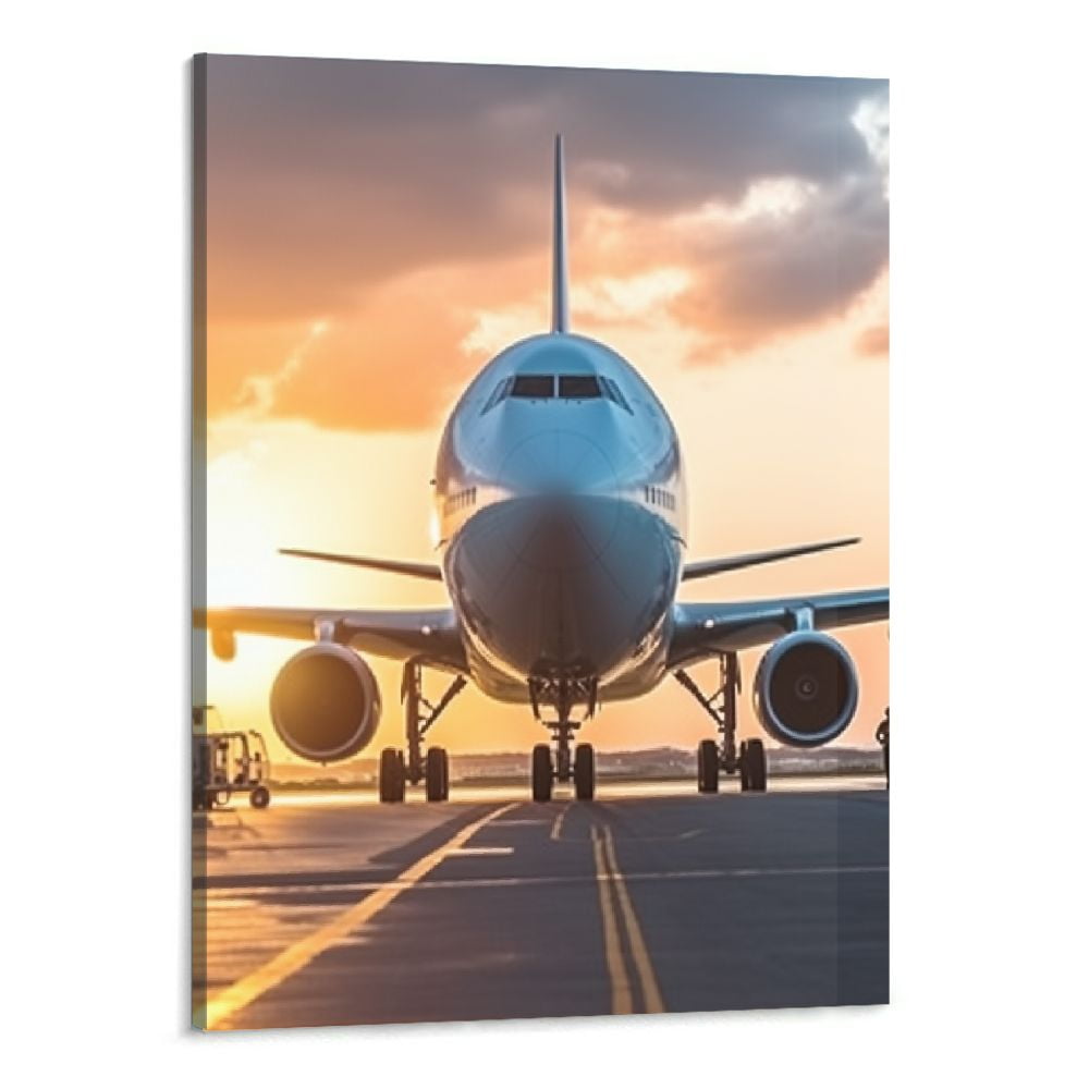 Chilfamy Sunset Scape Pictures Aircraft Paintings Boeing Wall Art ...