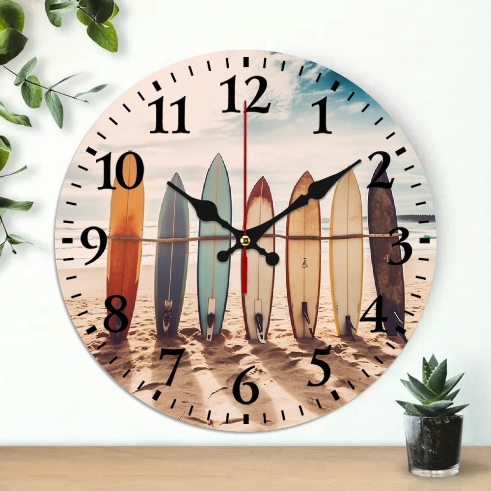 Chilfamy Surfboards Sandy Beach Ocean Print Wall Art Decor for Living ...
