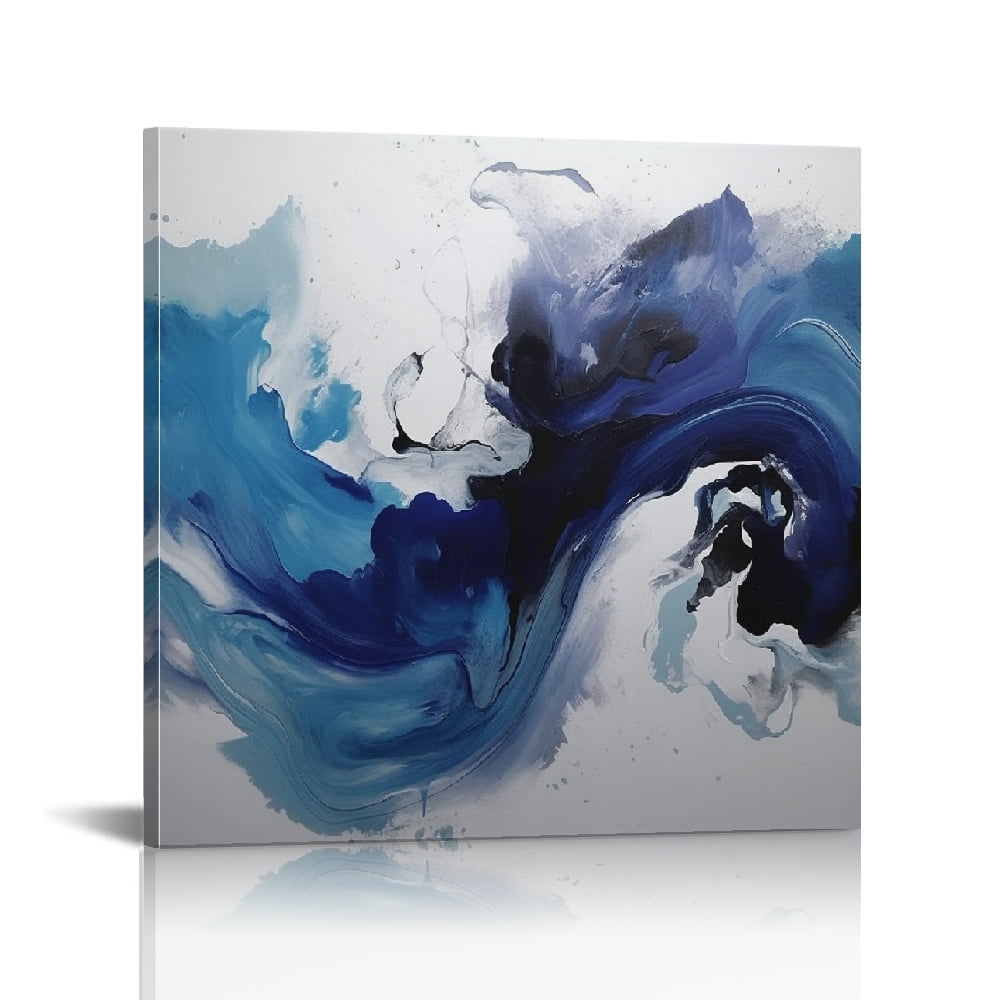 Chilfamy Swirl Brush Strokes Canvas Wall Art Ready To Hang Decor ...