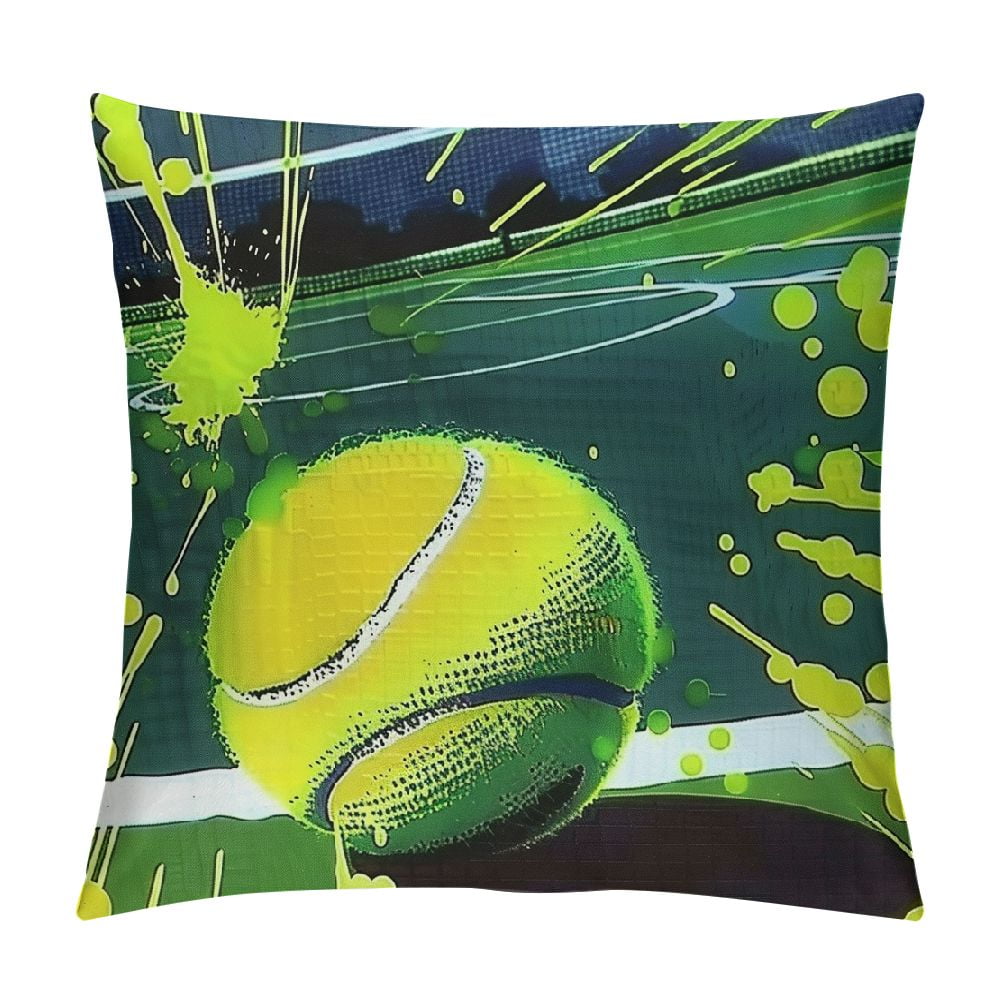 Chilfamy Tennis Game Pillow Cover for Living Room Couch Decor Hand ...