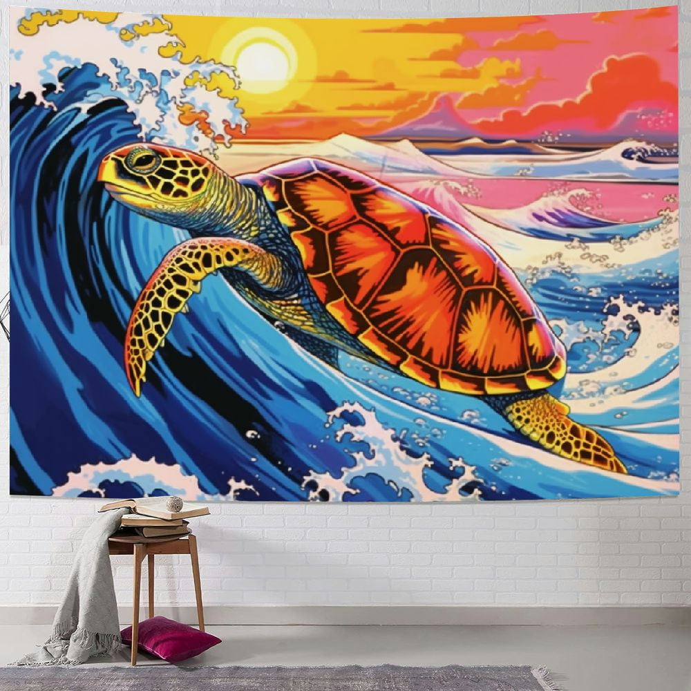 Chilfamy The Great Wave Tapestry Japanese Ocean Wave Tapestries Trippy ...