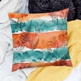 Chilfamy Throw Pillow Covers Coral Teal Botanical Wash Art Linen ...