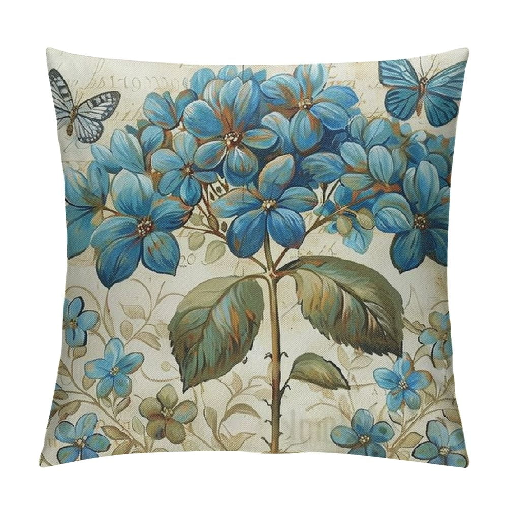 Chilfamy Throw Pillow Covers Summer Spring Pillow Covers Garden Flowers ...