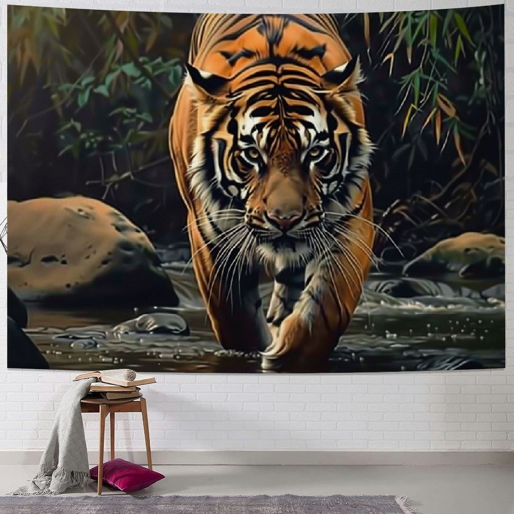 Chilfamy Tiger Tapestry, Jungle King of The Forest Tiger Tapestry ...