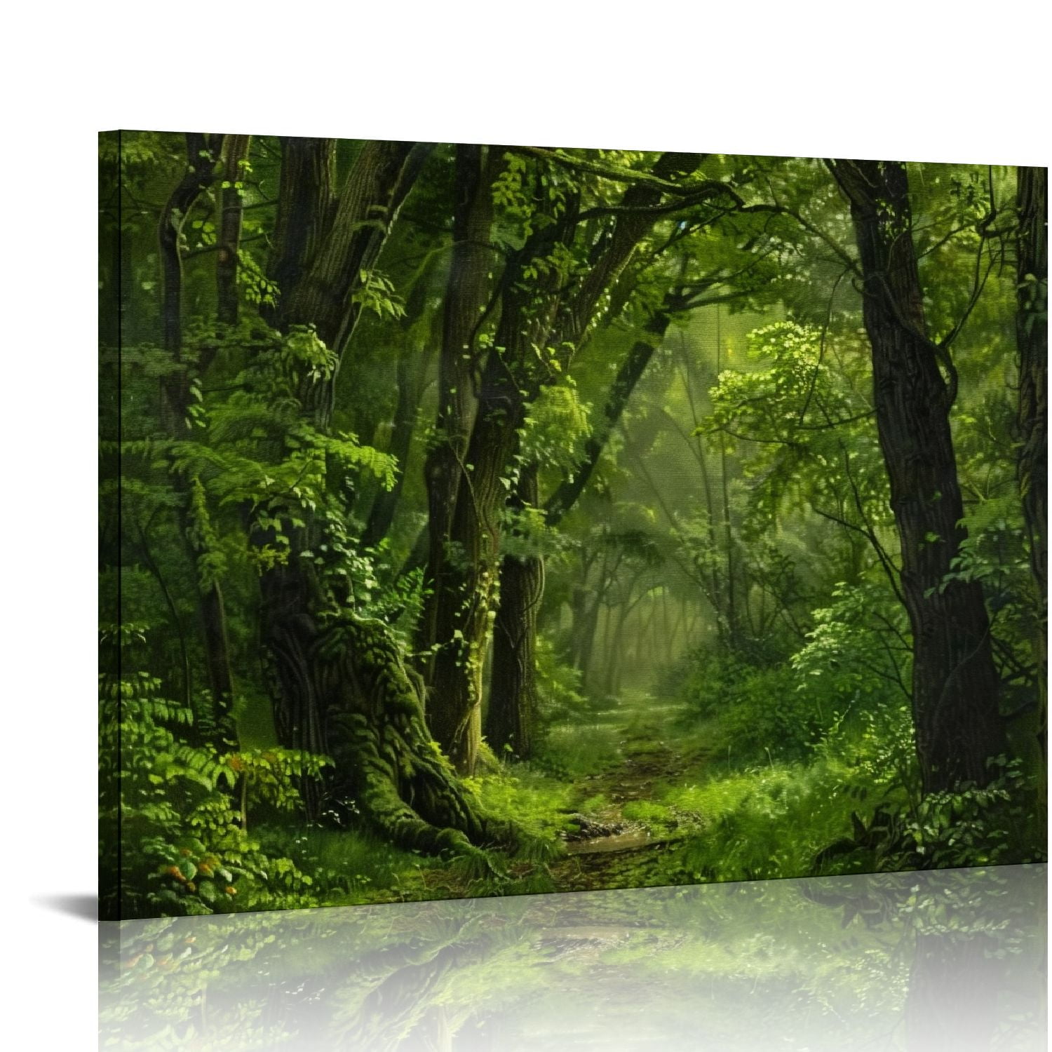 Chilfamy Trees Forest Dirt Path Canvas Prints Wall Art Ready to Hang ...