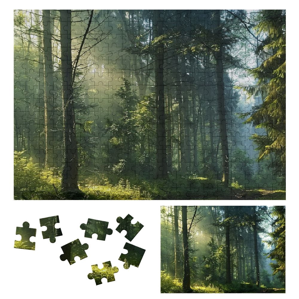 Chilfamy Trees Sunlight Path Wooden Jigsaw Puzzle Challenging Difficult ...