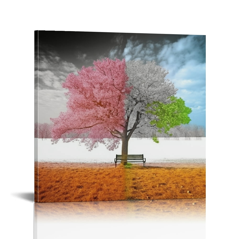 Chilfamy Triadic Color Scheme Art Canvas Print Wall Decor Ready To Hang ...