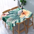 Chilfamy Tropical Pink Orange Bloom Rectangle Dining Tablecloth ...