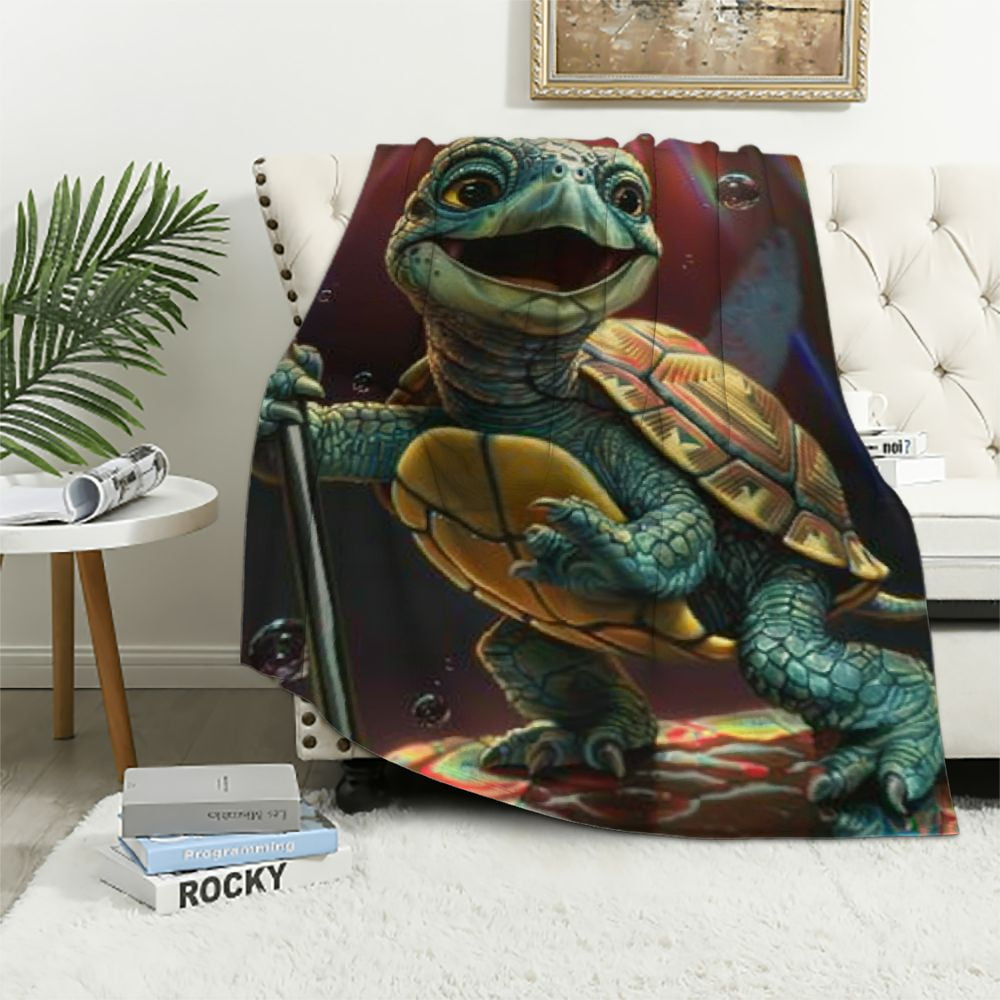 Chilfamy Turtle Throw Blanket for Girls Boys Kids Sofa Couch Bedroom ...
