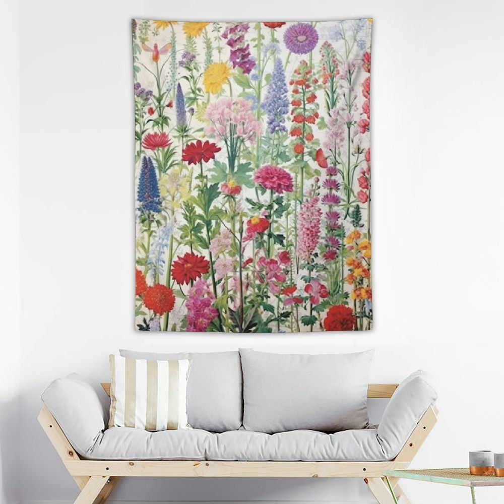Chilfamy Vintage Flower Tapestry 30x40 Inch,Long Vertical Wall Hanging ...