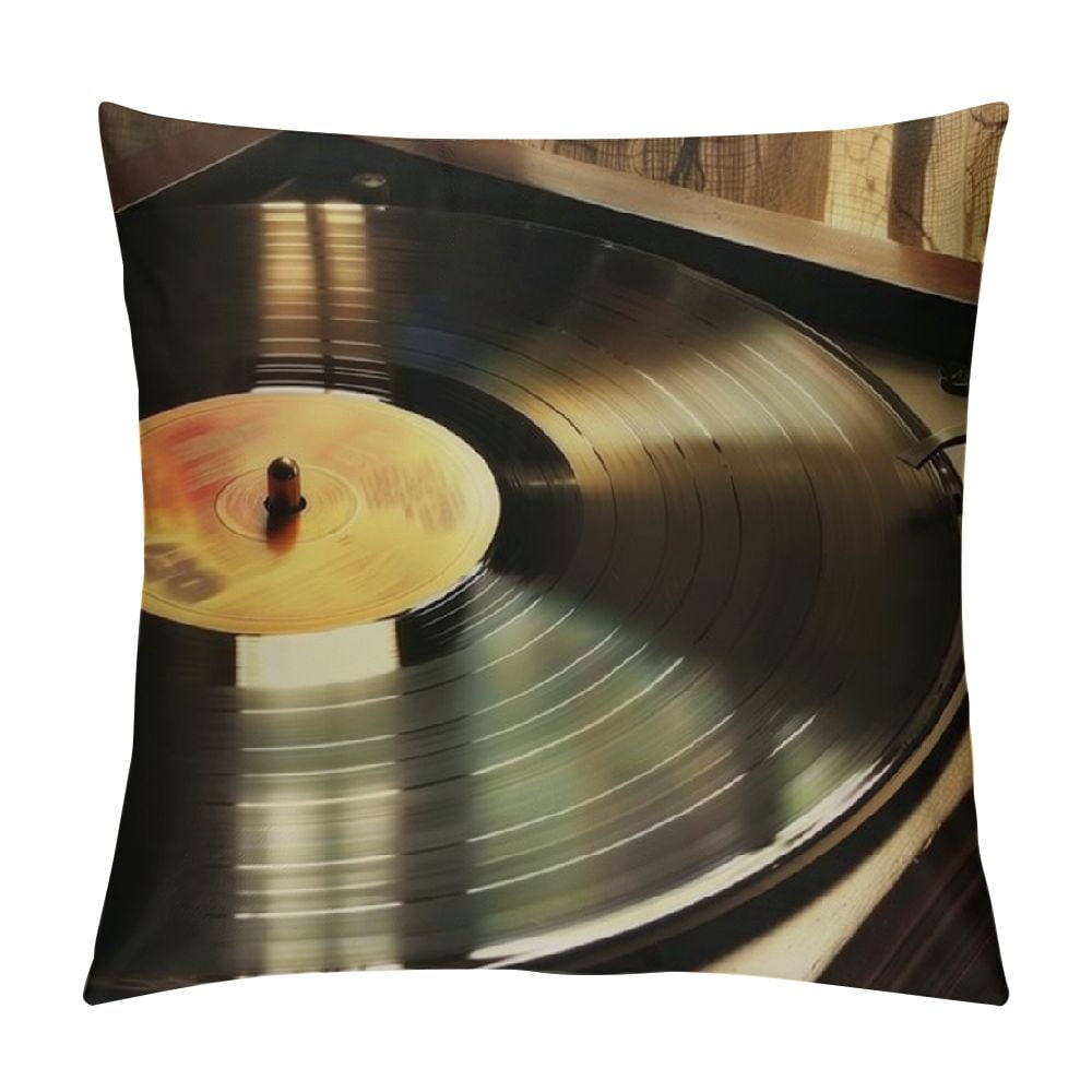 Chilfamy Vinyl Records Print Throw Pillow Covers Decorative Pillow ...