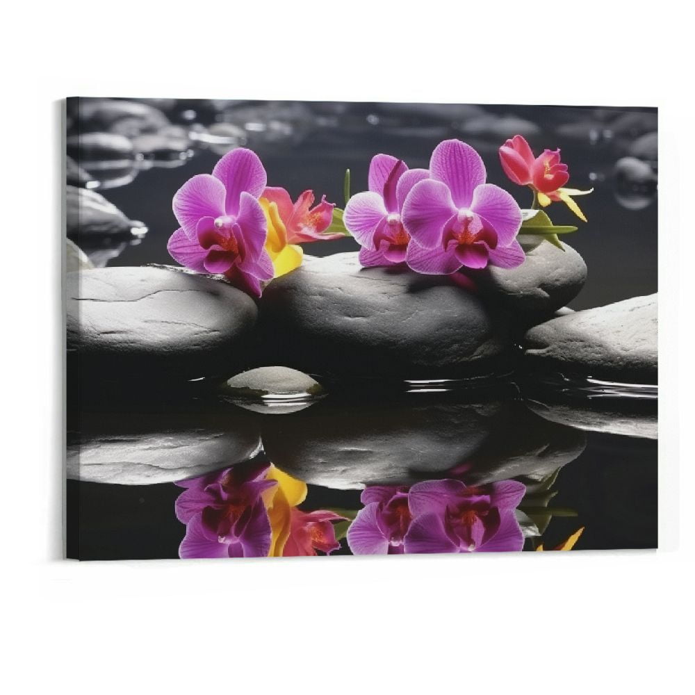 Chilfamy Wall Art Canvas Painting Yellow Tree in Black and White ...