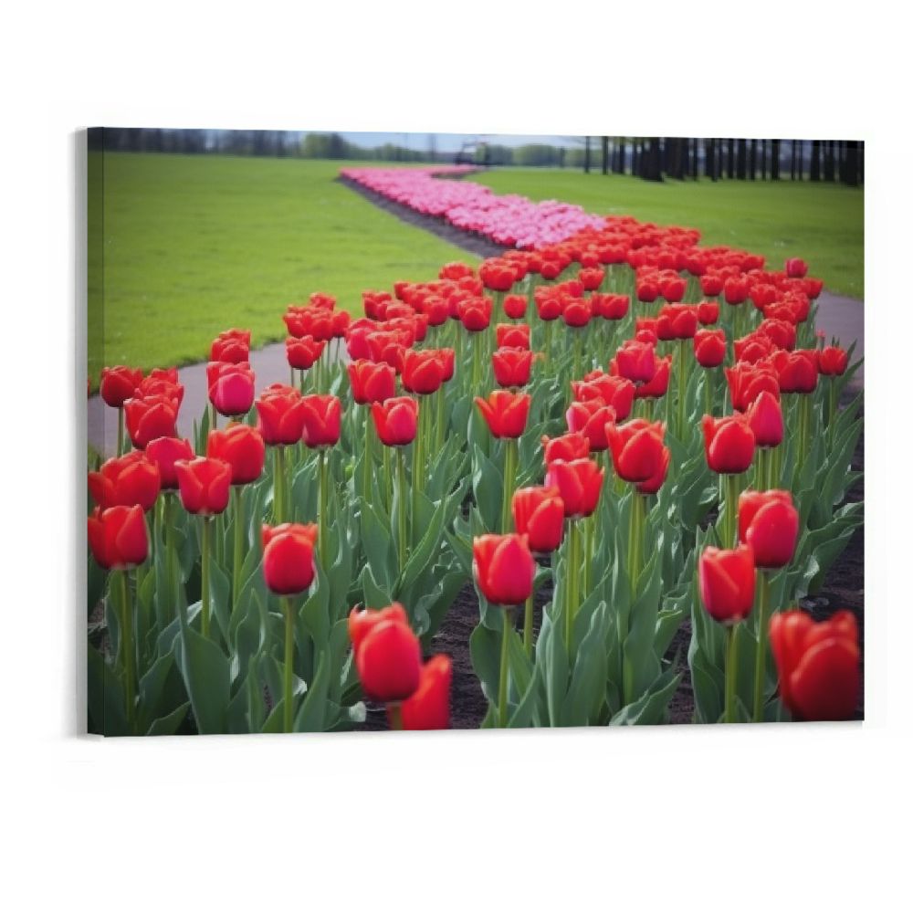 Chilfamy Wall Art Tulip Flowers Canvas prints Poster Photography ...