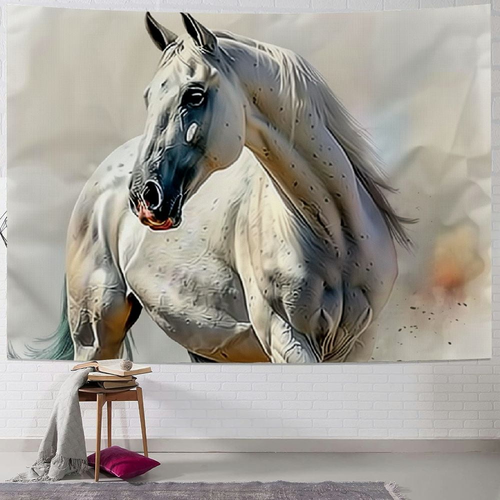 Chilfamy Watercolor Horse Tapestry Wall Hanging, Western Tapestry ...