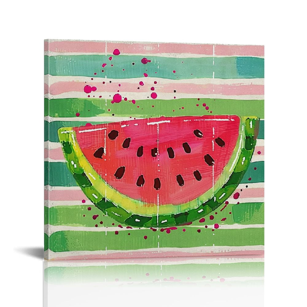 Chilfamy Watermelon Slices Wall Decor Modern Canvas Prints Ready to ...