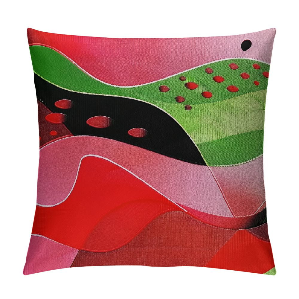 Chilfamy Watermelon Texture Throw Pillow Covers Rustic Tropical ...